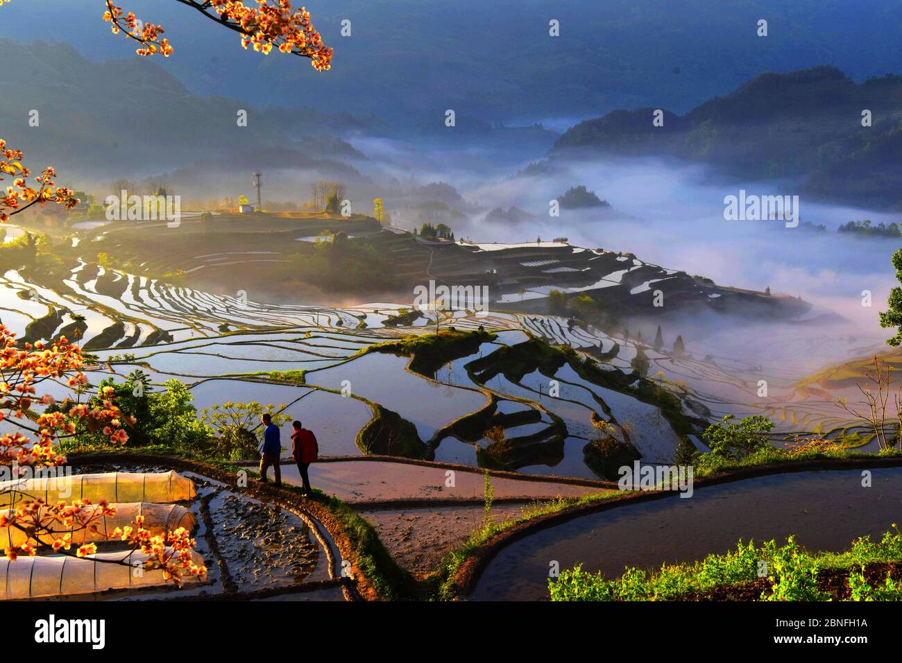 View of the Youyang Terrace in Xiushan Tujia and Miao Autonomous County ...