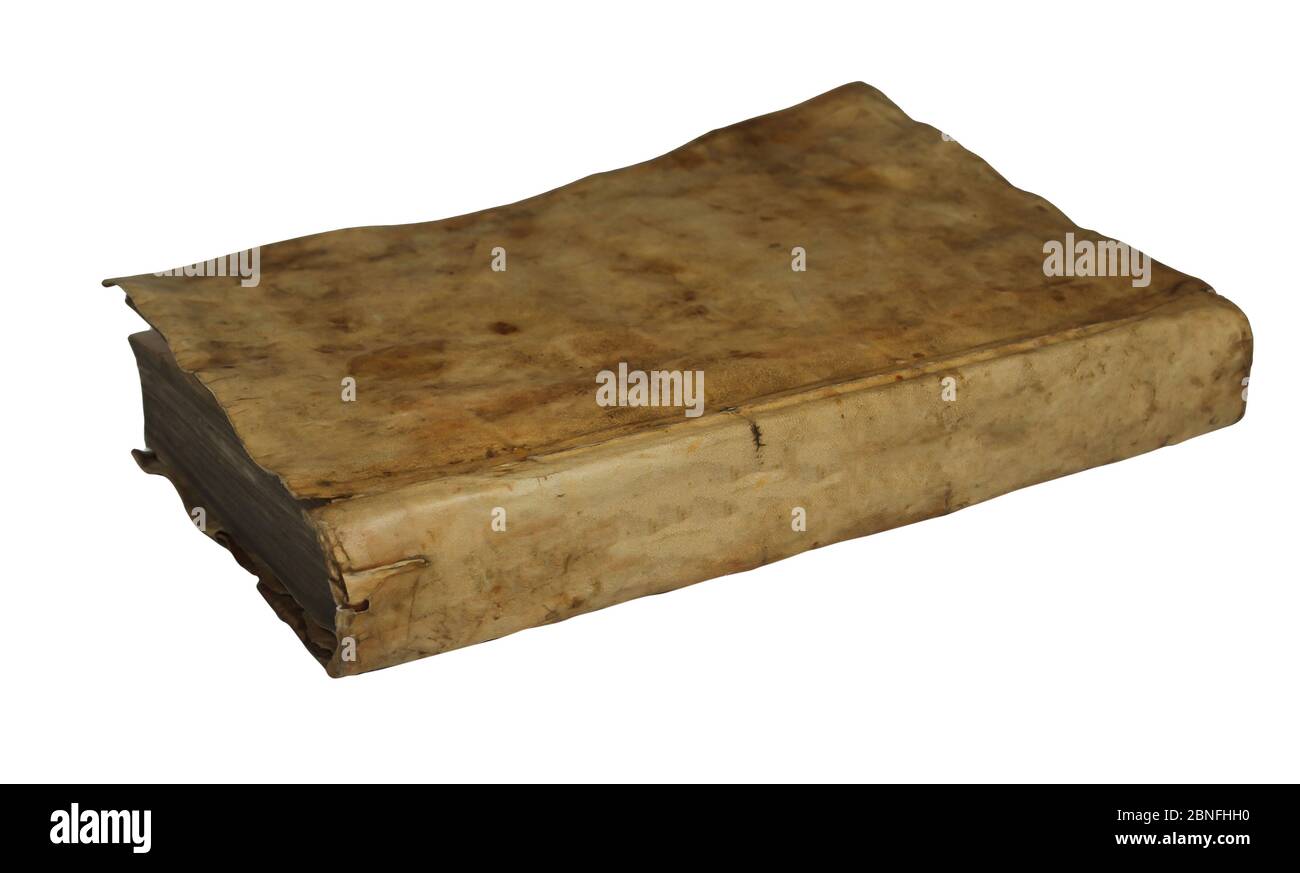 Old dirty book on white background Stock Photo - Alamy