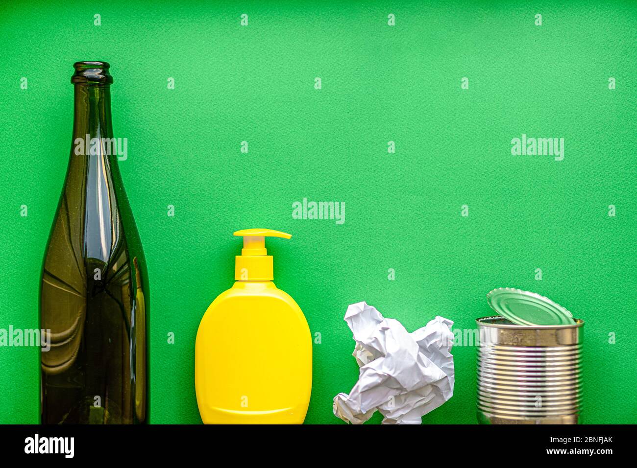 garbage, ecology, garbage sorting concept - layout of waste sorting ...