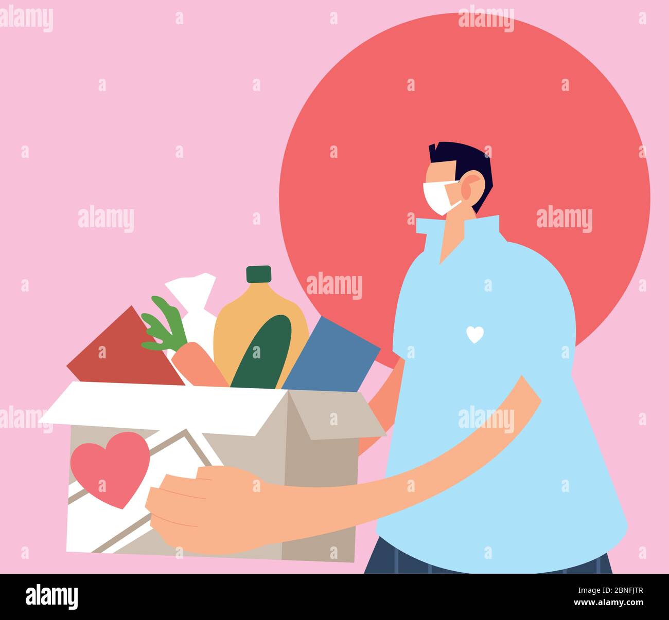 delivery man delivering order to customer vector illustration design ...