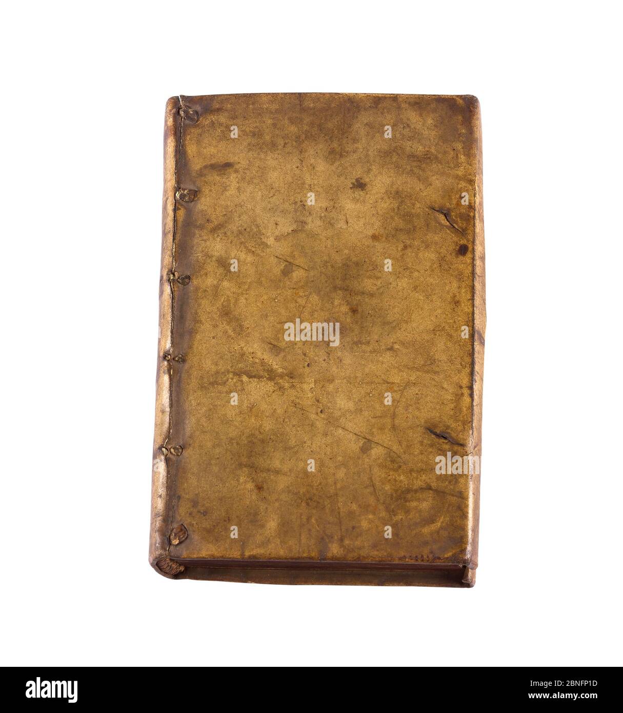 Old vintage journal under the lights isolated on a white background ...
