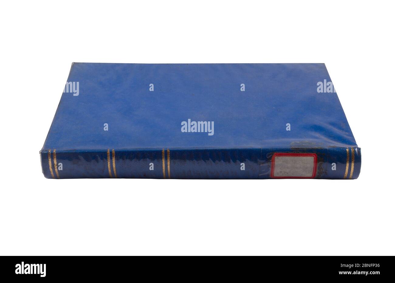 Old blue book isolated on a white background Stock Photo - Alamy