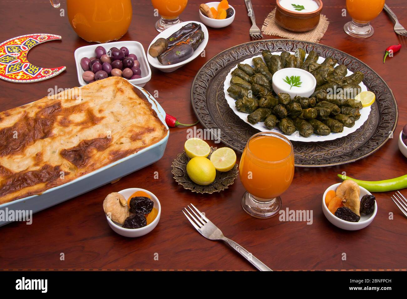 Mahshi or Mahshy - Egyptian traditional cuisine - Grape leaves stuffed ...