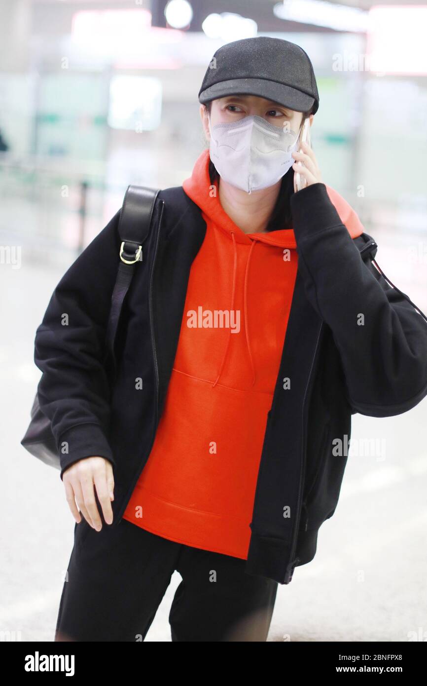 Chinese actress Liu Mintao shows up at a Shanghai airport after landing ...