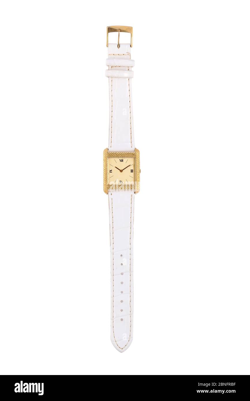Vertical shot of an elegant watch isolated on a white background Stock ...