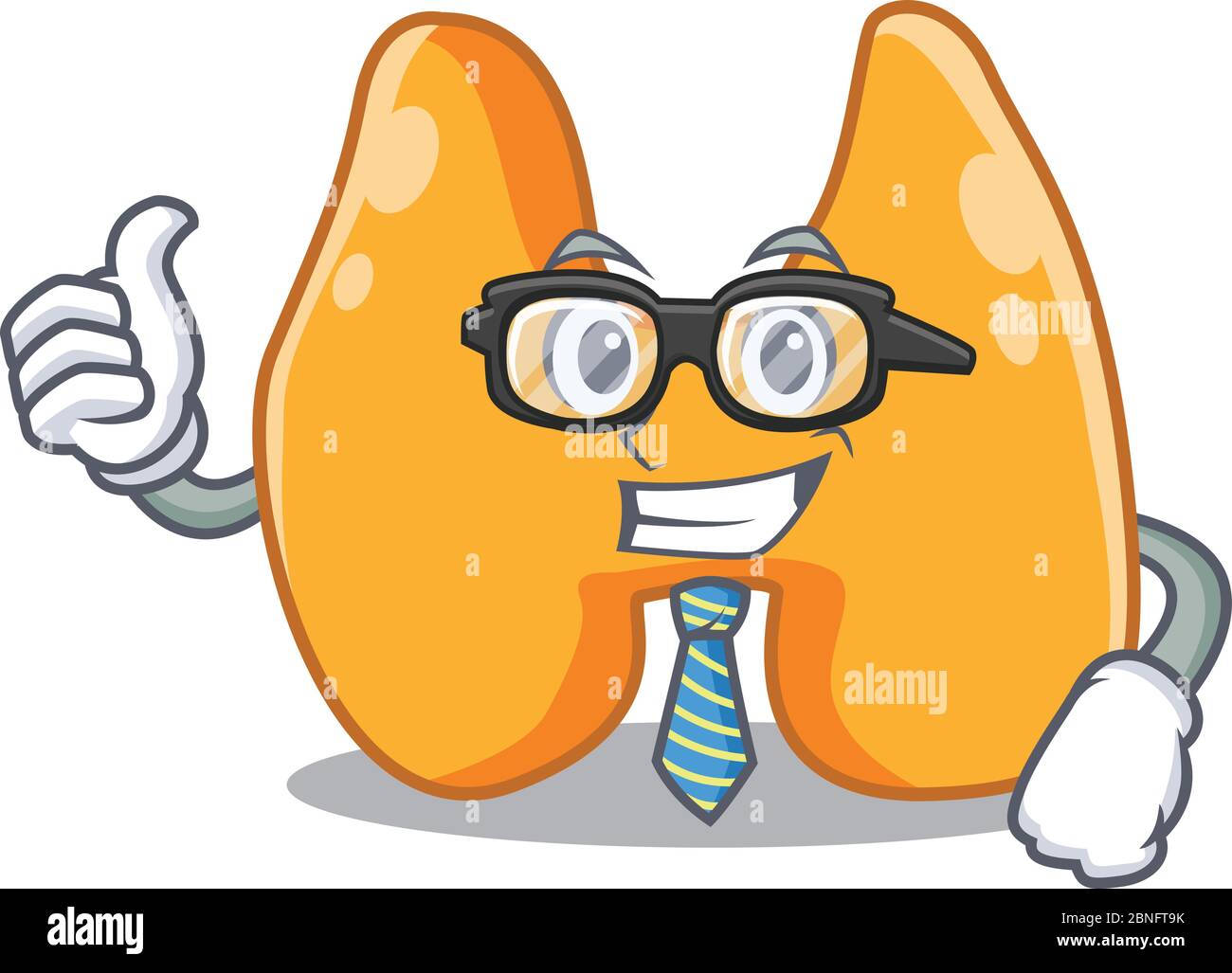 cartoon drawing of thyroid Businessman wearing glasses and tie Stock ...