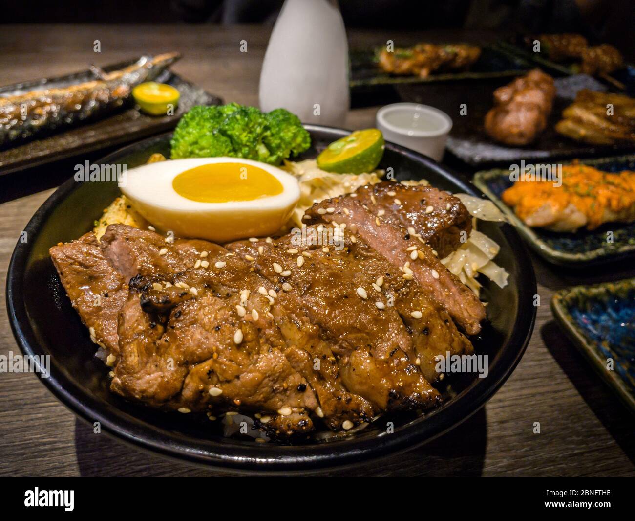 Set of delicious traditional skewers grilled for dinner. Popular ...