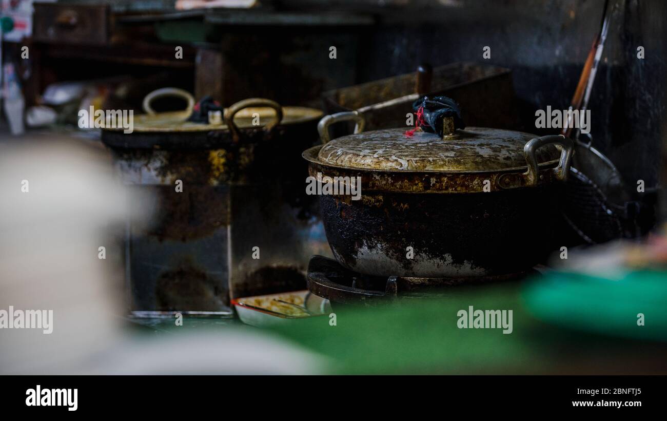 Dirty cooking pot hi-res stock photography and images - Alamy