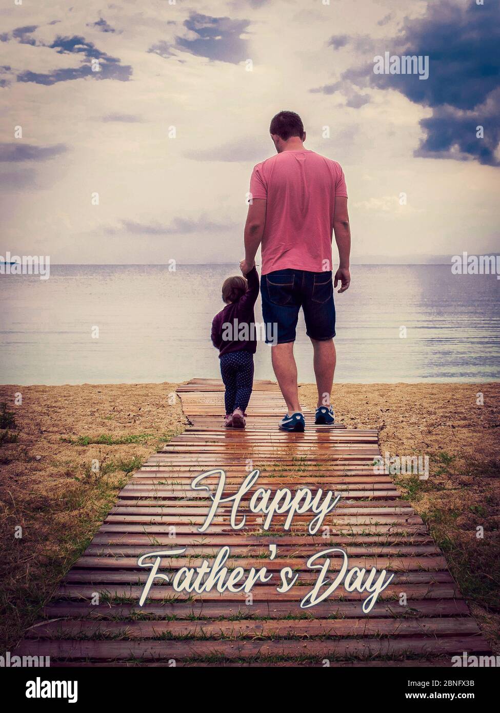 Men and a kid representing a father and a son. Father a son walking ...