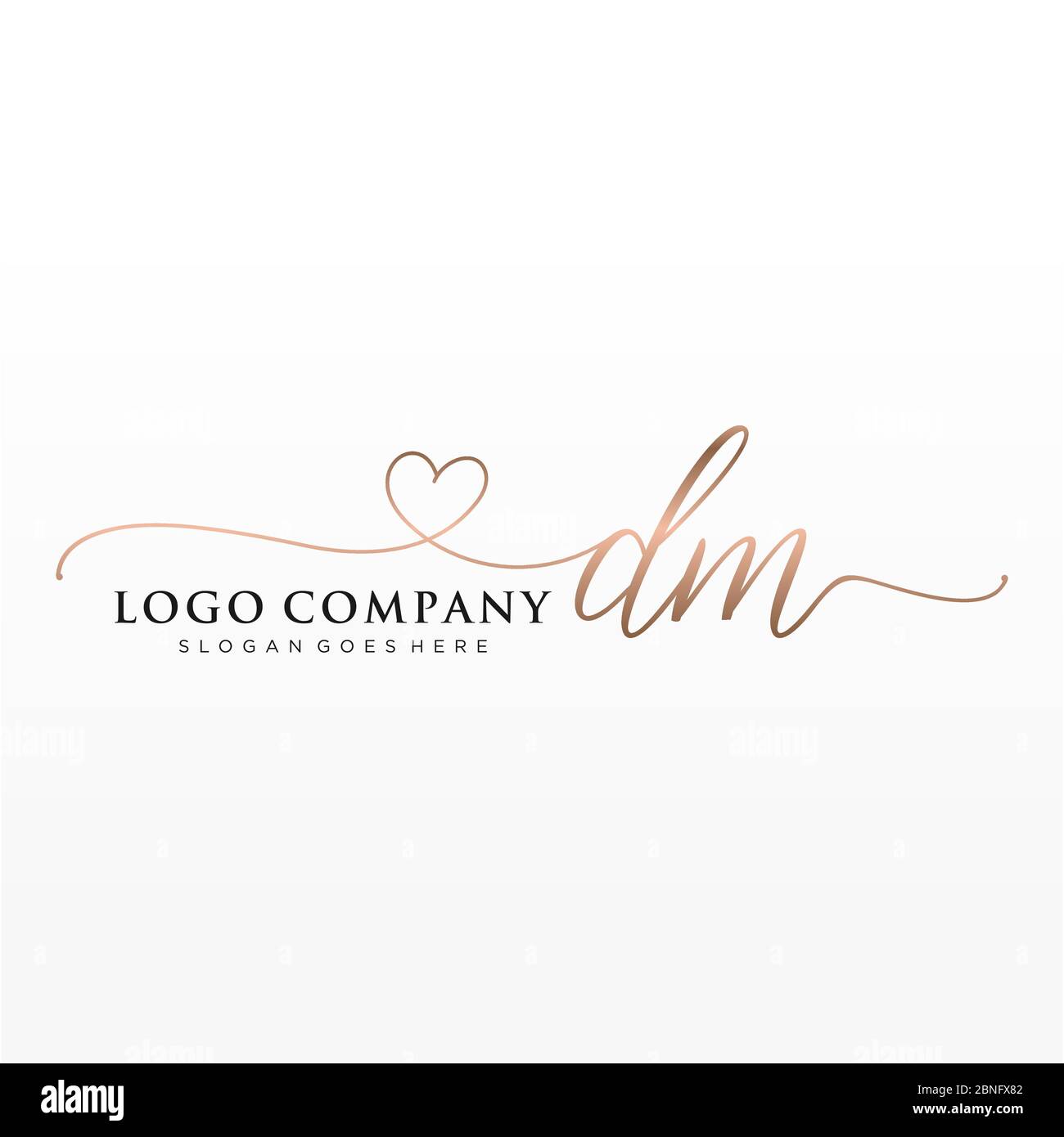 Dm logo design hi-res stock photography and images - Alamy