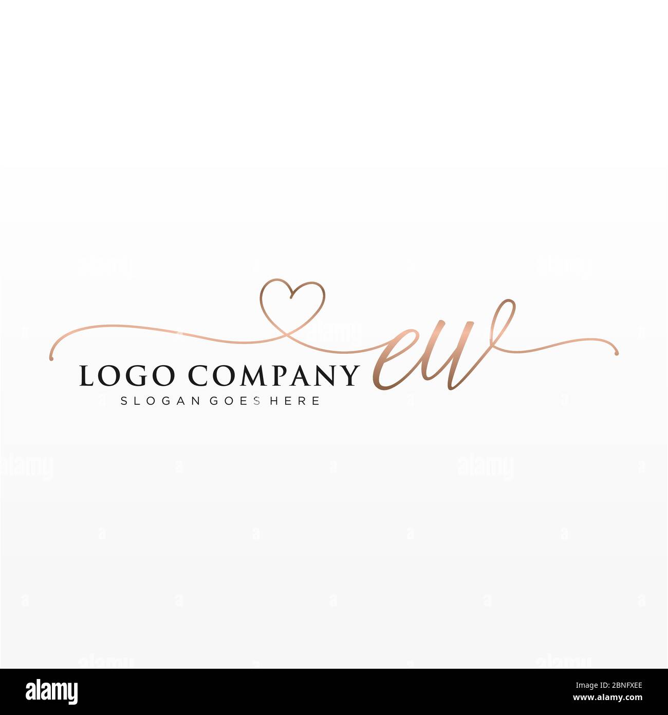 Ew logo design hi-res stock photography and images - Alamy