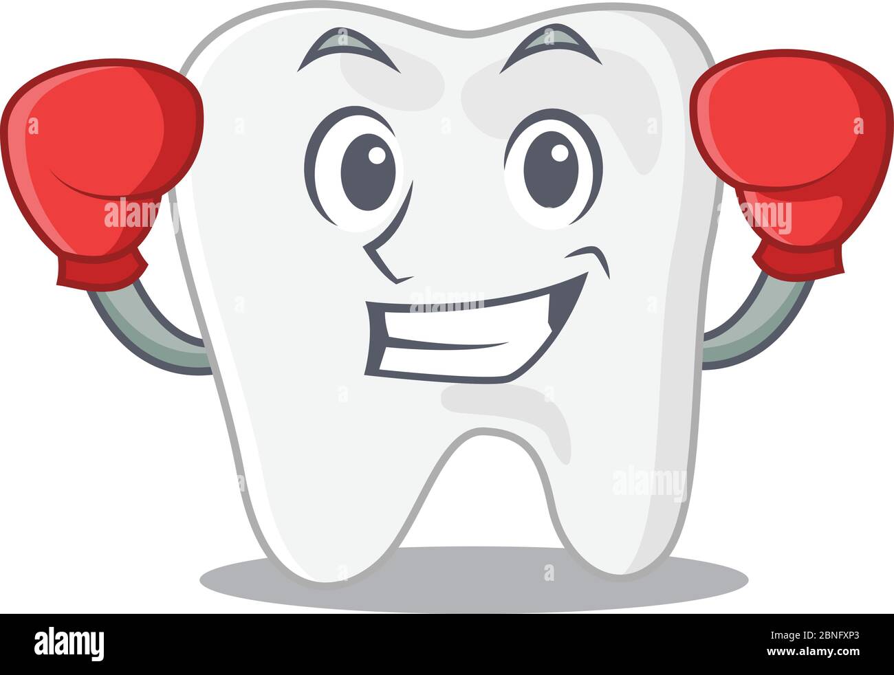 Mascot design of tooth as a sporty boxing athlete Stock Vector Image ...