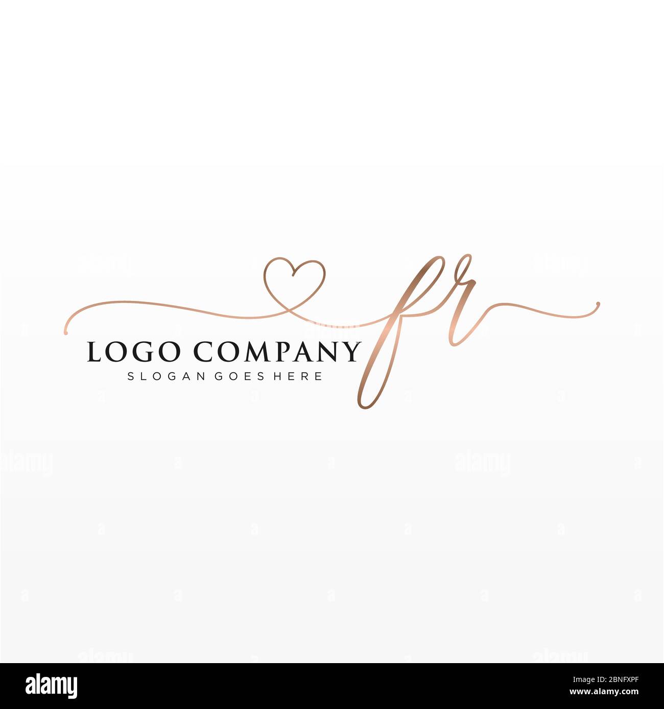 Creative fr letter vector logo Stock Vector Images - Alamy