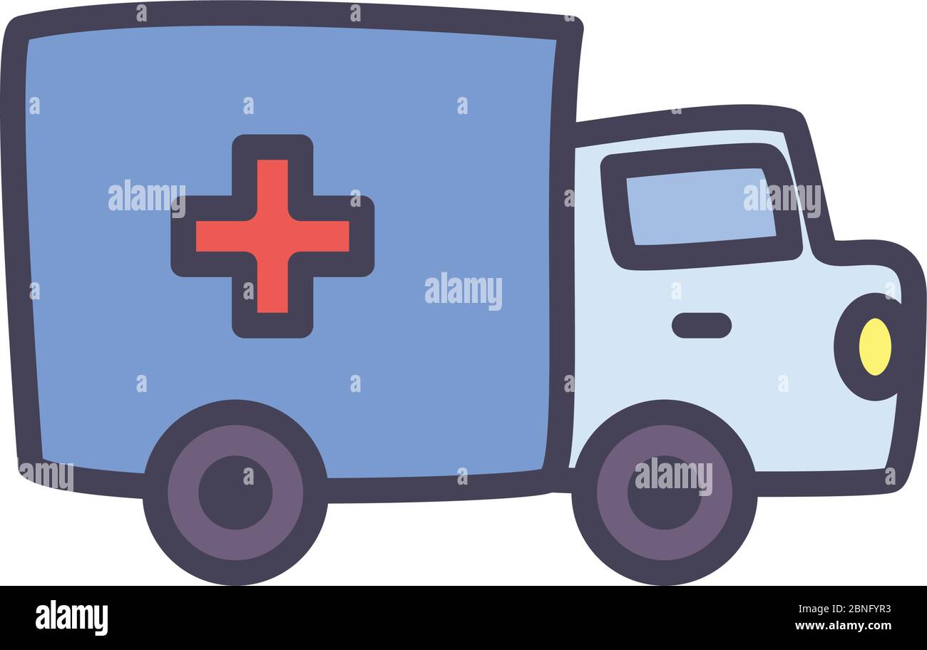 Ambulance fill style icon design of Medical care health and emergency ...