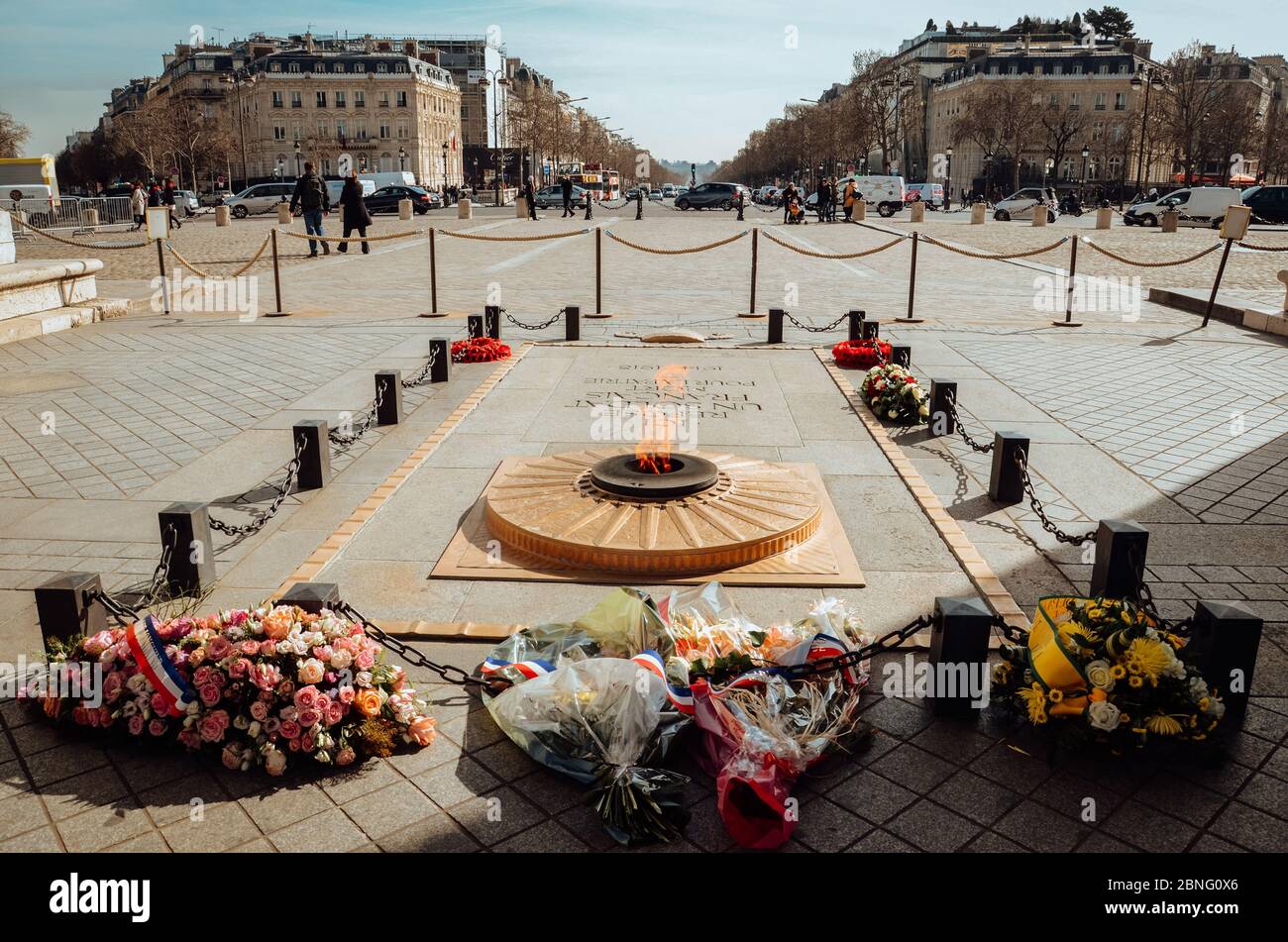 Beautiful war hero memorial in Arc Du Triumph captured in Paris, France ...