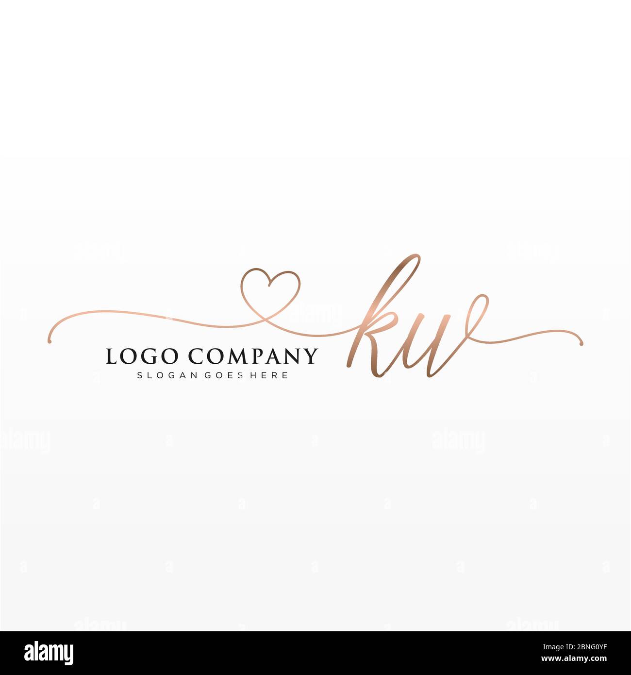 Kw Initials Logo High Resolution Stock Photography and Images - Alamy