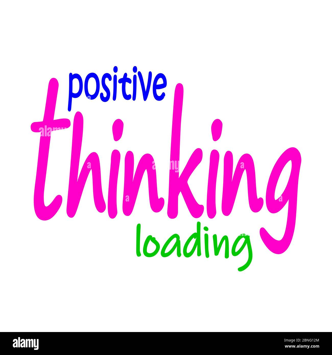 Positive thinking text style free vector for t-shirt design Stock ...