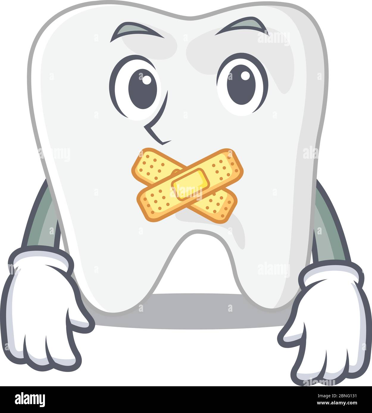Tooth cartoon character style having strange silent face Stock Vector ...