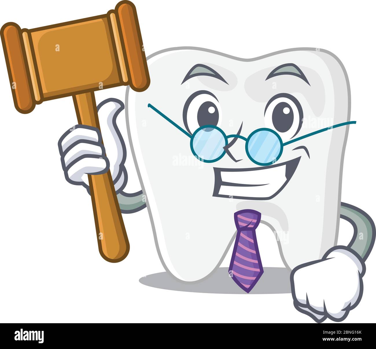 A wise judge of tooth mascot design wearing glasses Stock Vector Image ...