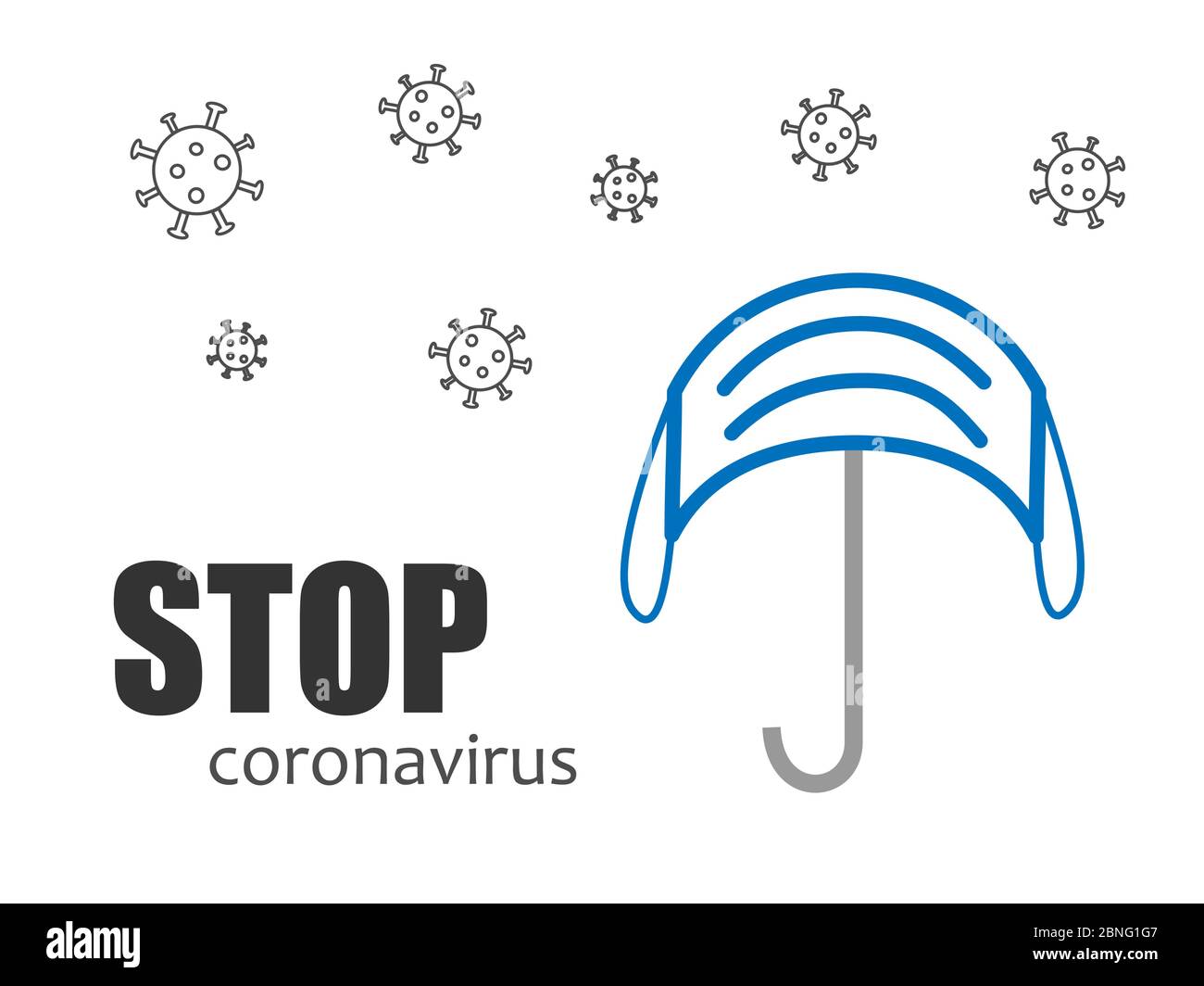 Umbrella face mask as a concept of protection against coronavirus for ...