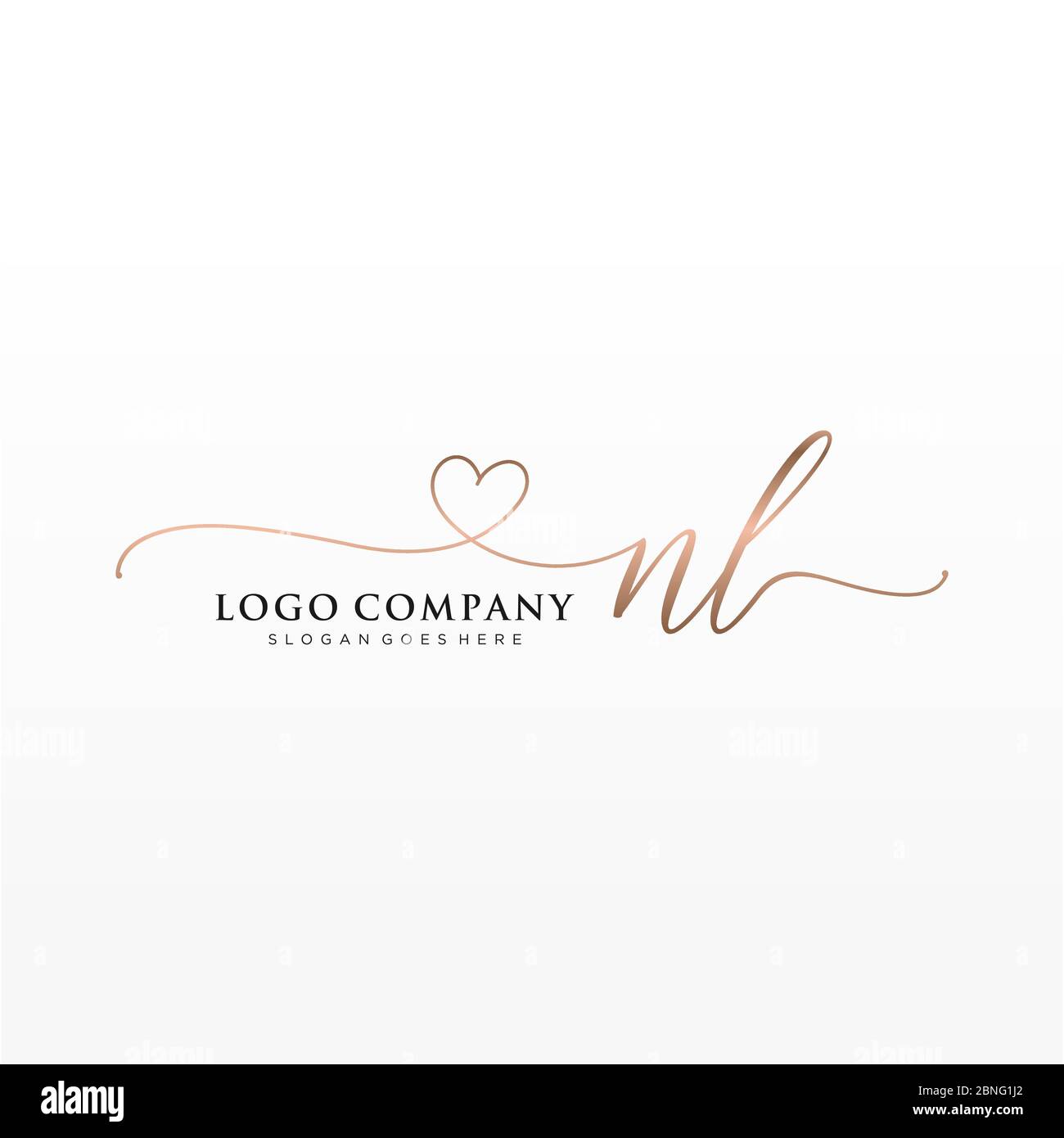 Nl initials logo hi-res stock photography and images - Alamy