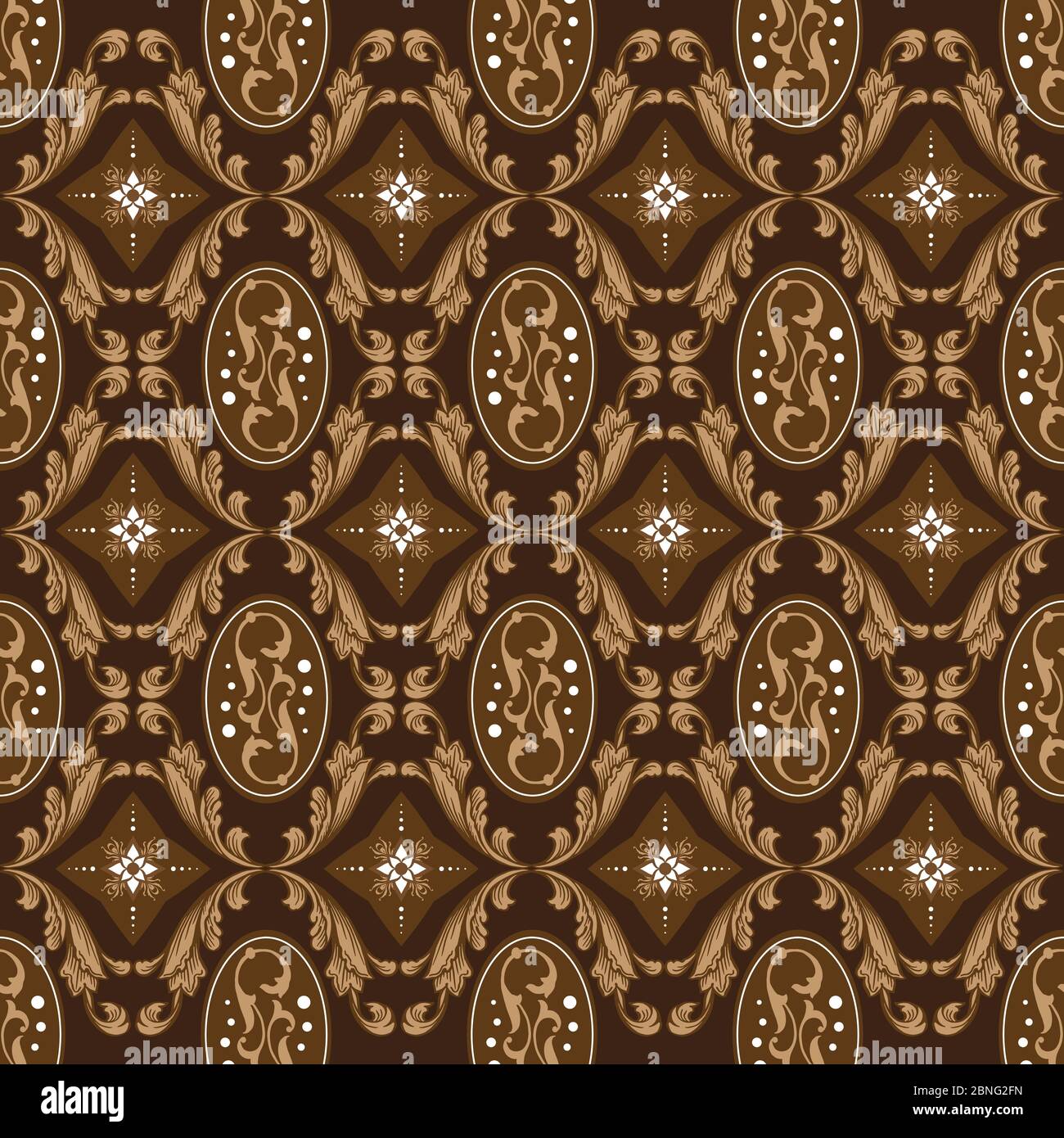 Unique pattern on Traditional batik with dark brown color design Stock ...