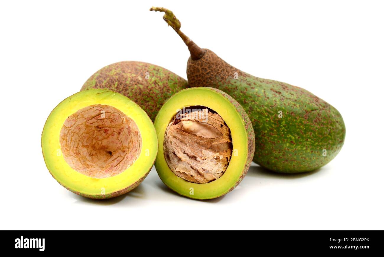 Fresh ripe avocado isolated on white background Stock Photo - Alamy