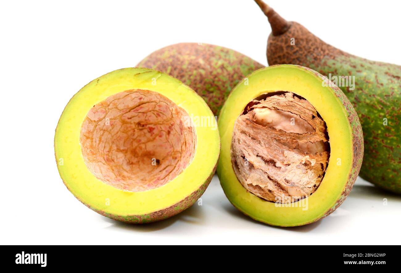 Fresh ripe avocado isolated on white background Stock Photo - Alamy