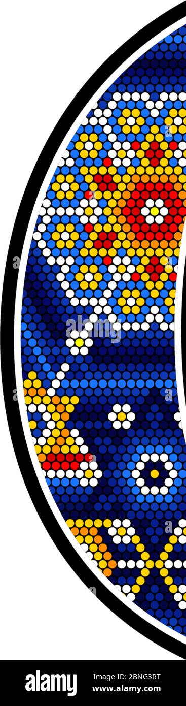 initial capital letter G with colorful dots. Abstract design inspired ...