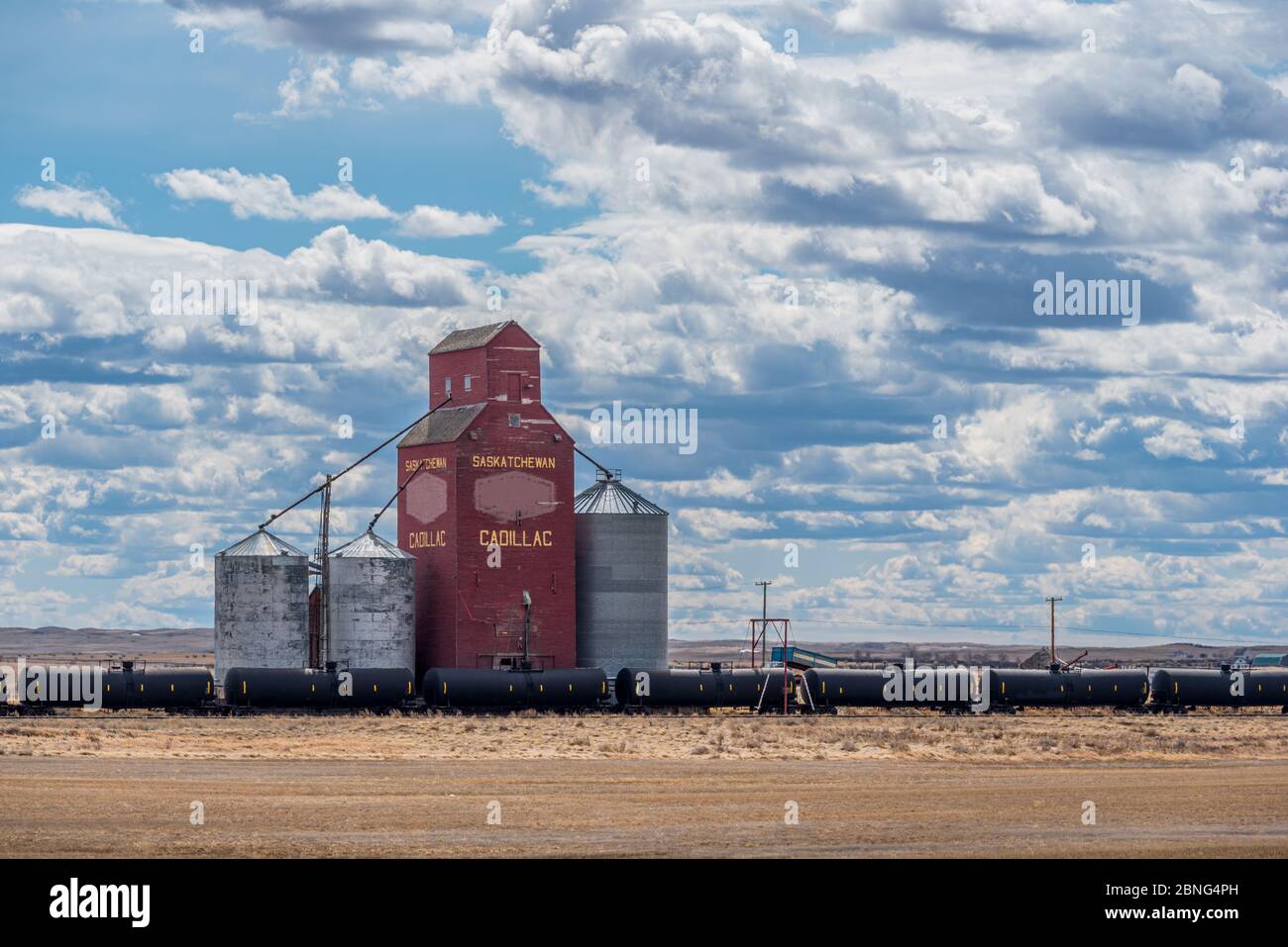 The historic Cadillac grain elevator in Saskatchewan, Canada Stock ...