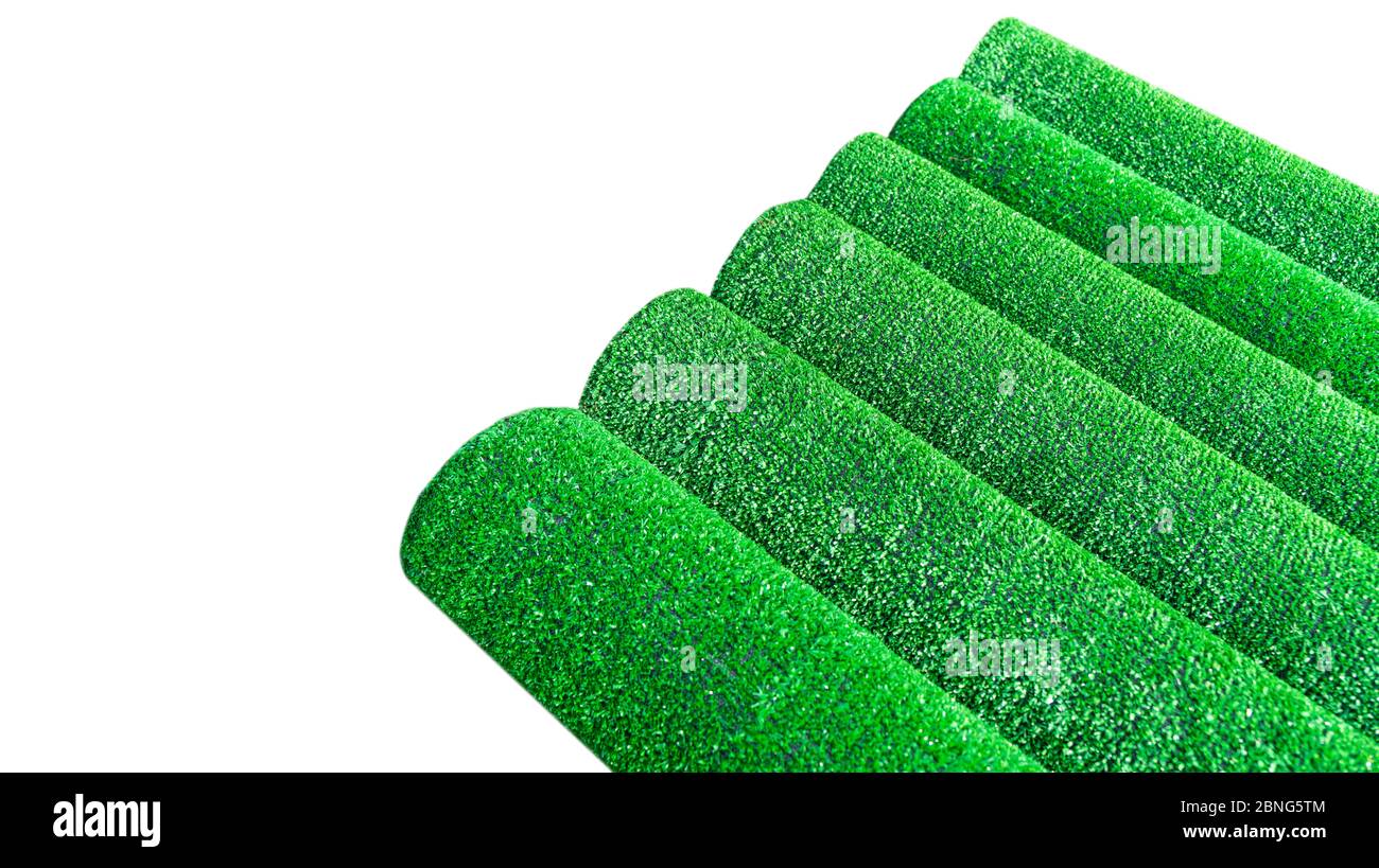 Artificial grass lawn texture isolated on white. Artificial Turf ...