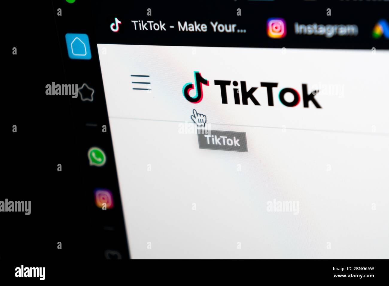 Sankt-Petersburg, Russia, May 11, 2020: Tik Tok application icon on ...