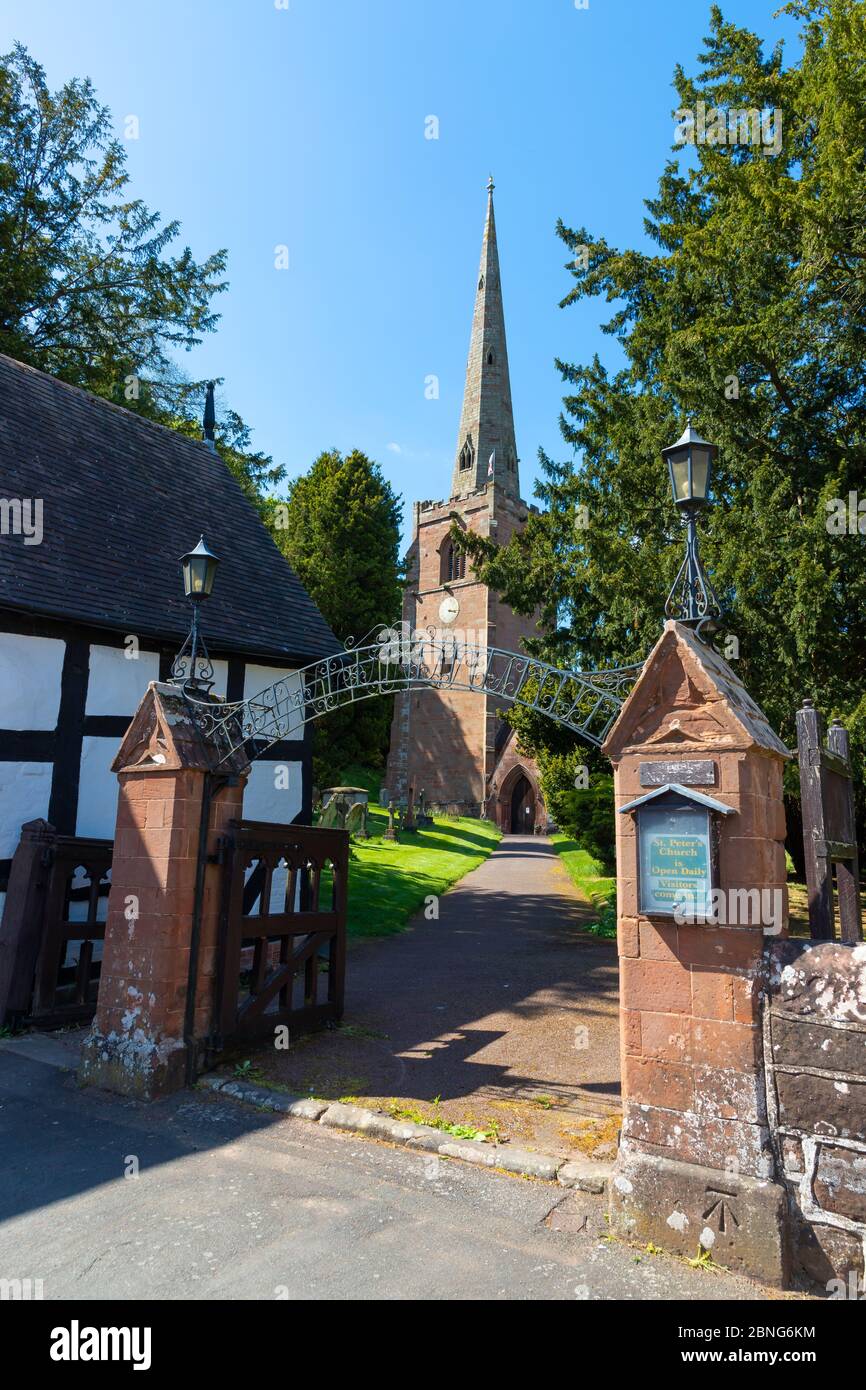 All Saints Church In the Shropshire village of Claverley on a nice ...