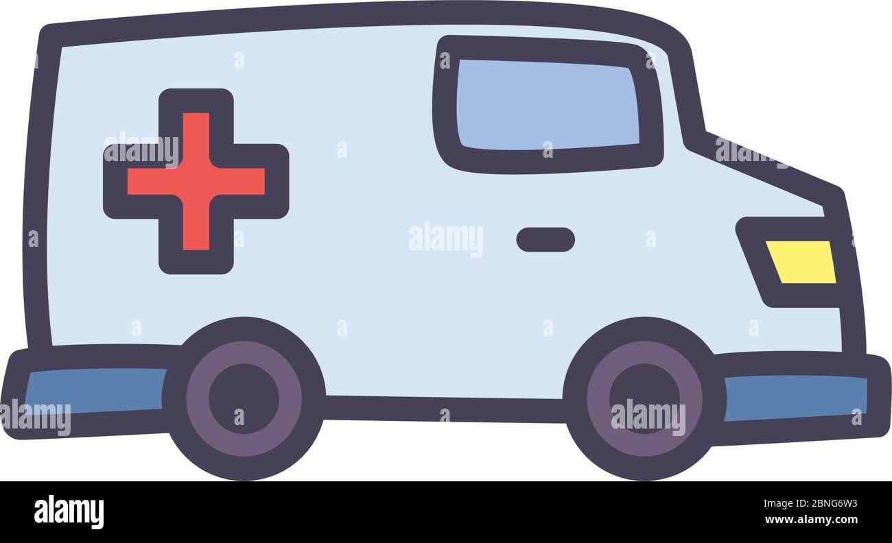 Ambulance fill style icon design of Medical care health and emergency ...