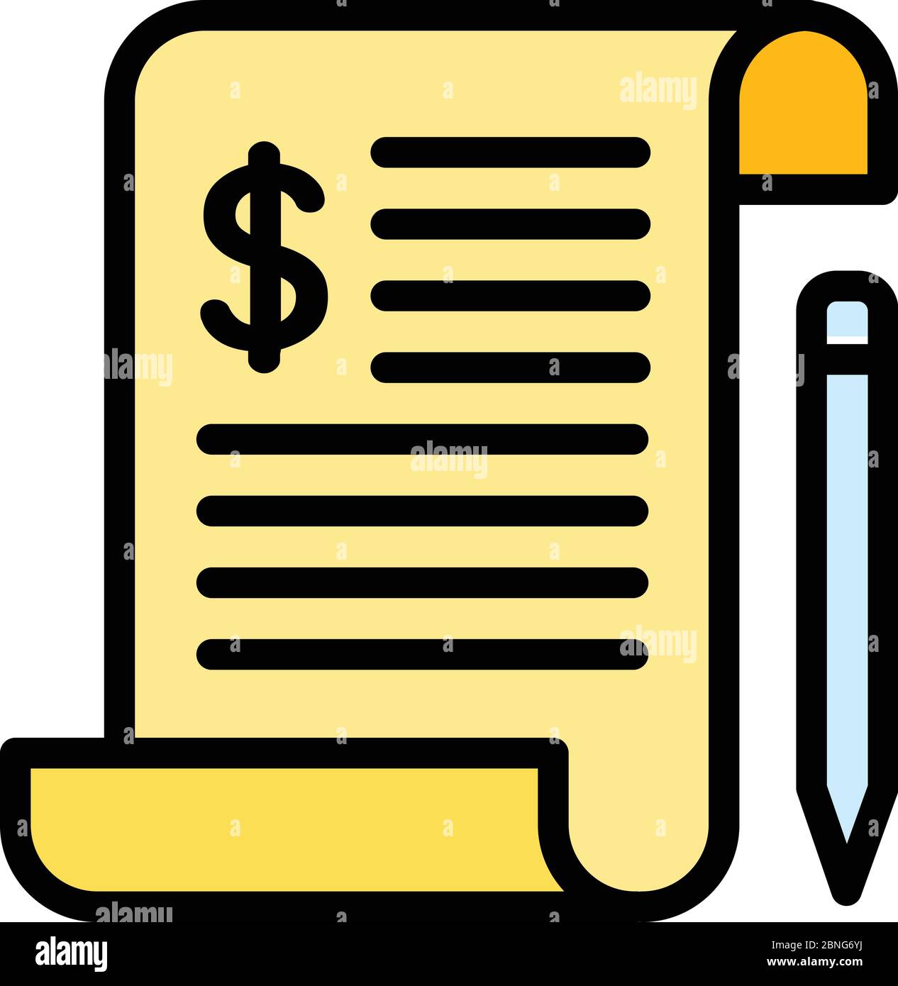Payroll paper icon. Outline payroll paper vector icon for web design ...