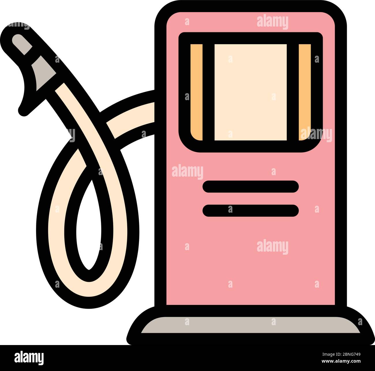 Refuel gas station icon. Outline refuel gas station vector icon for web ...