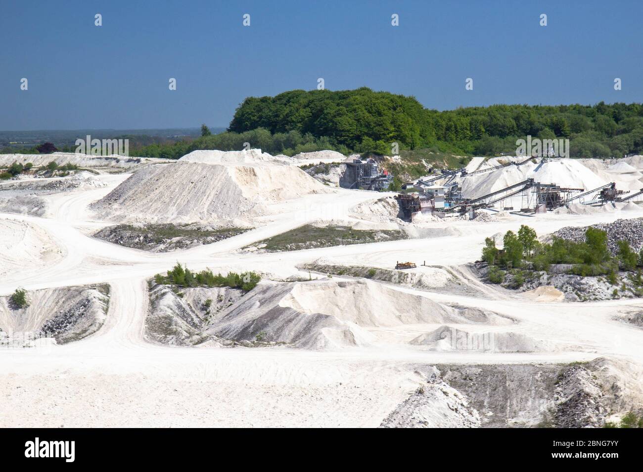 View of Faxe Kalkbrud, a Limestone quarry, Denmark Stock Photo - Alamy