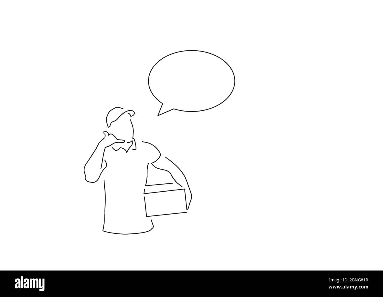 Communication isolated line drawing, vector illustration design Stock ...