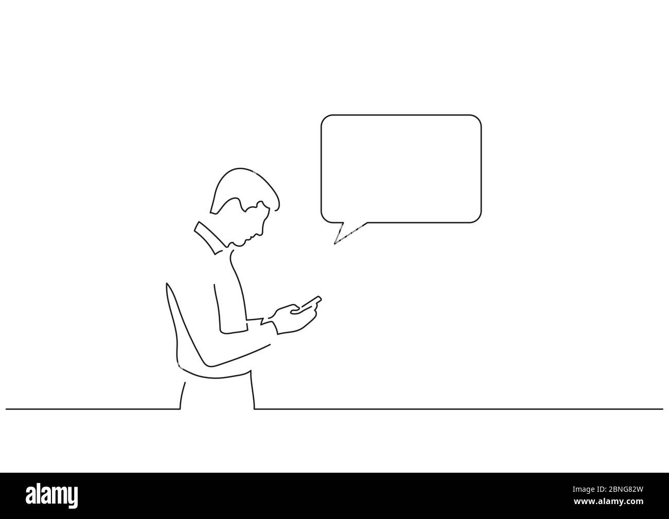 Communication isolated line drawing, vector illustration design Stock ...