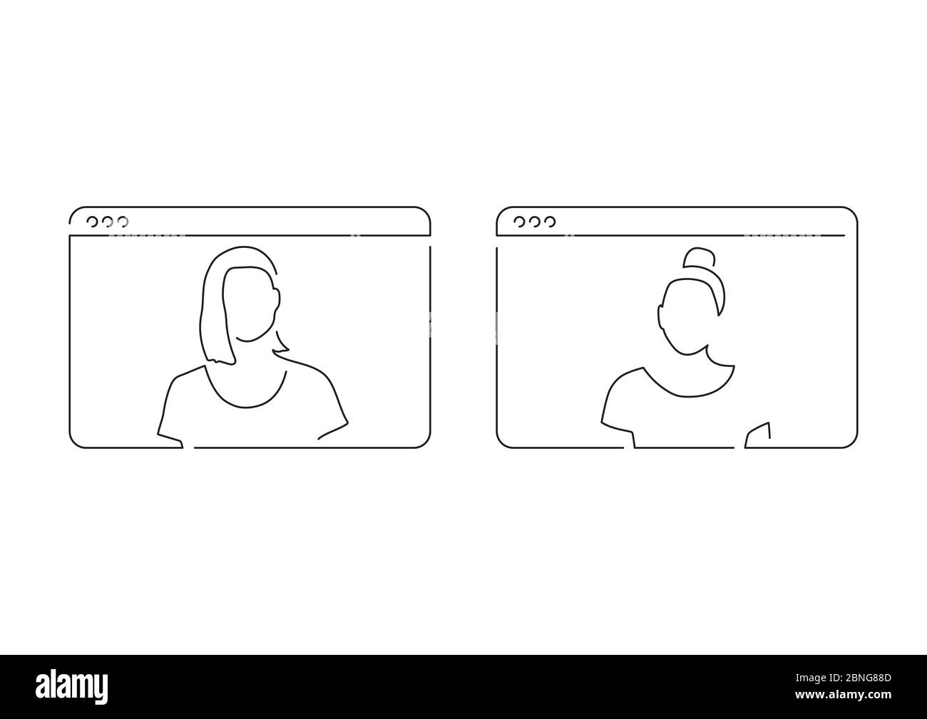 Communication isolated line drawing, vector illustration design Stock ...