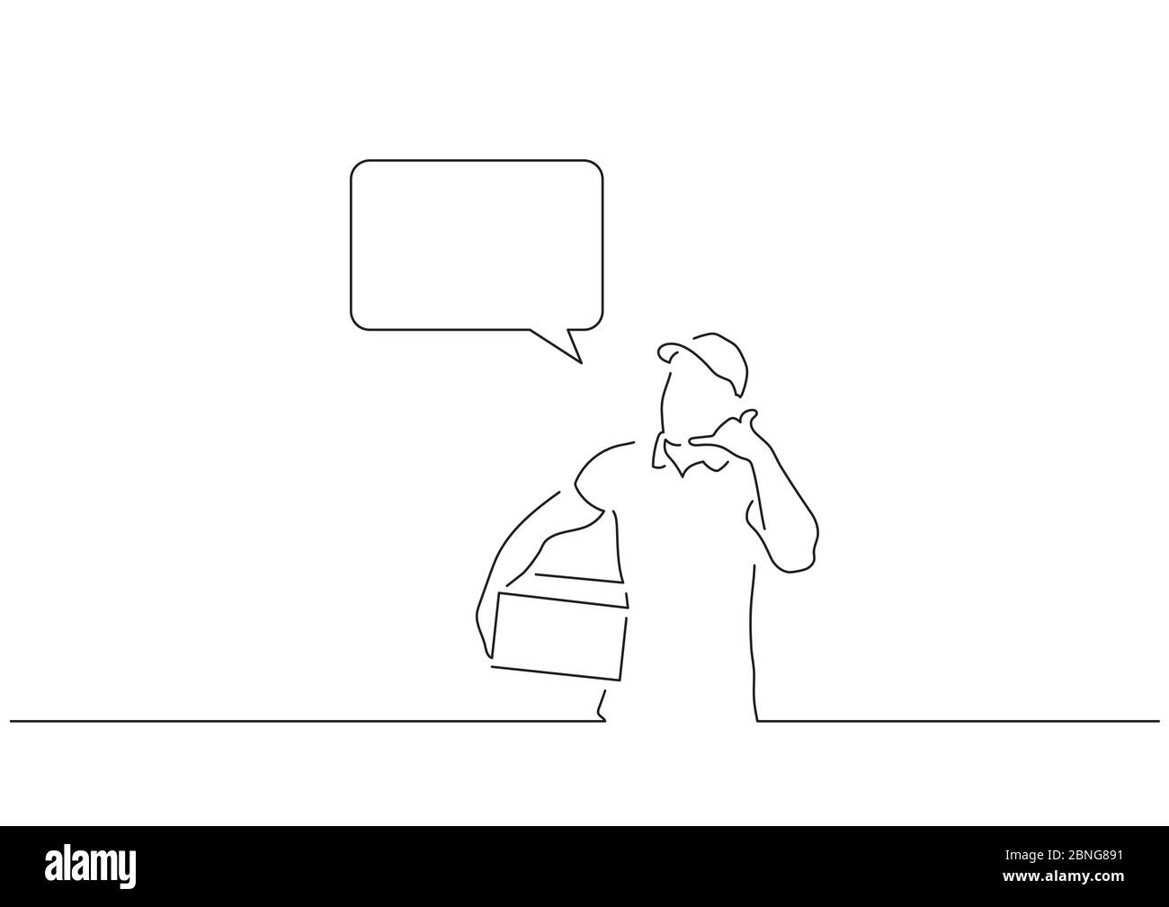 Communication isolated line drawing, vector illustration design Stock ...