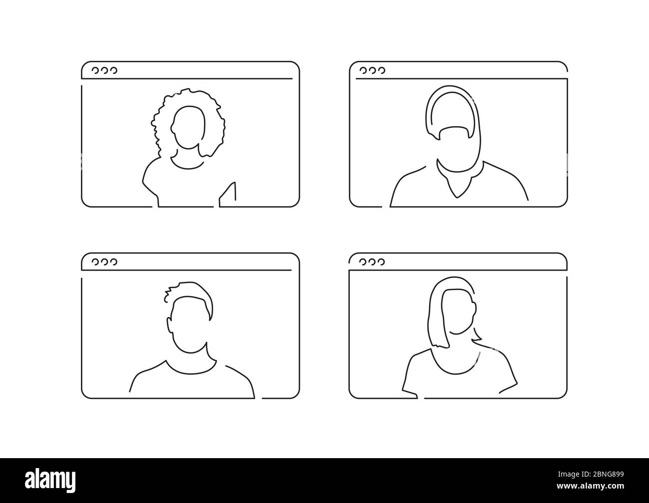 Communication isolated line drawing, vector illustration design Stock ...