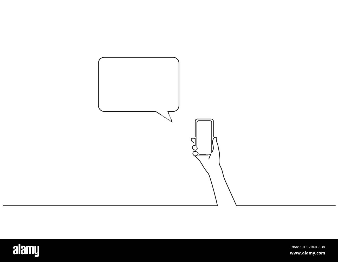 Communication isolated line drawing, vector illustration design Stock ...