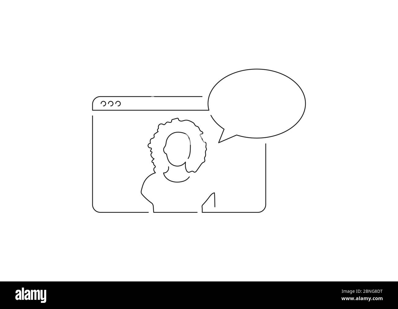 Communication isolated line drawing, vector illustration design Stock ...