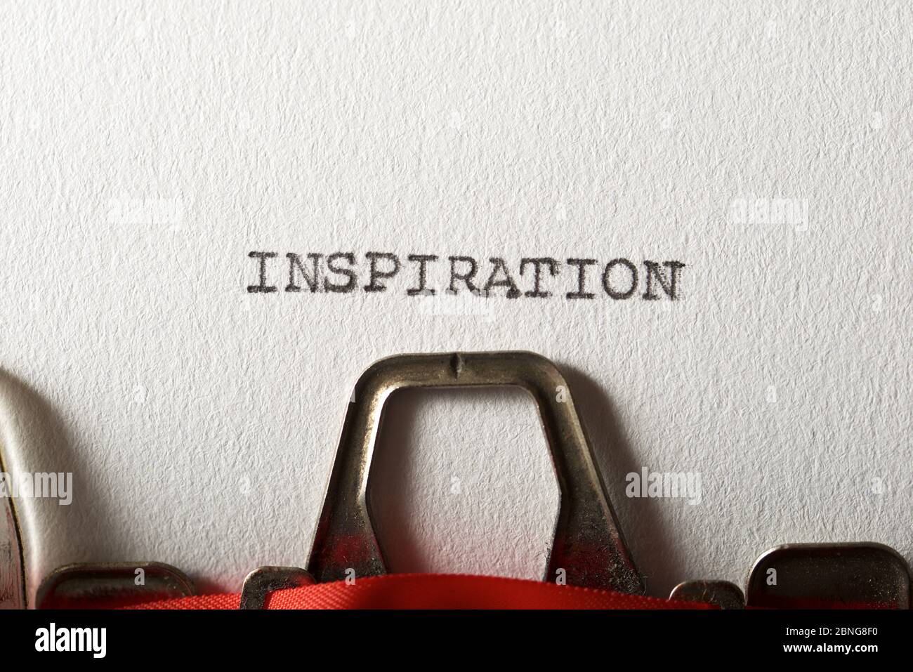 The word Inspiration written with a typewriter Stock Photo - Alamy