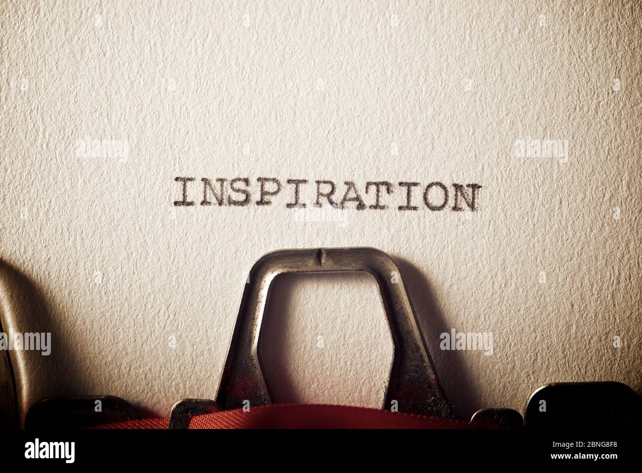 The word Inspiration written with a typewriter Stock Photo - Alamy