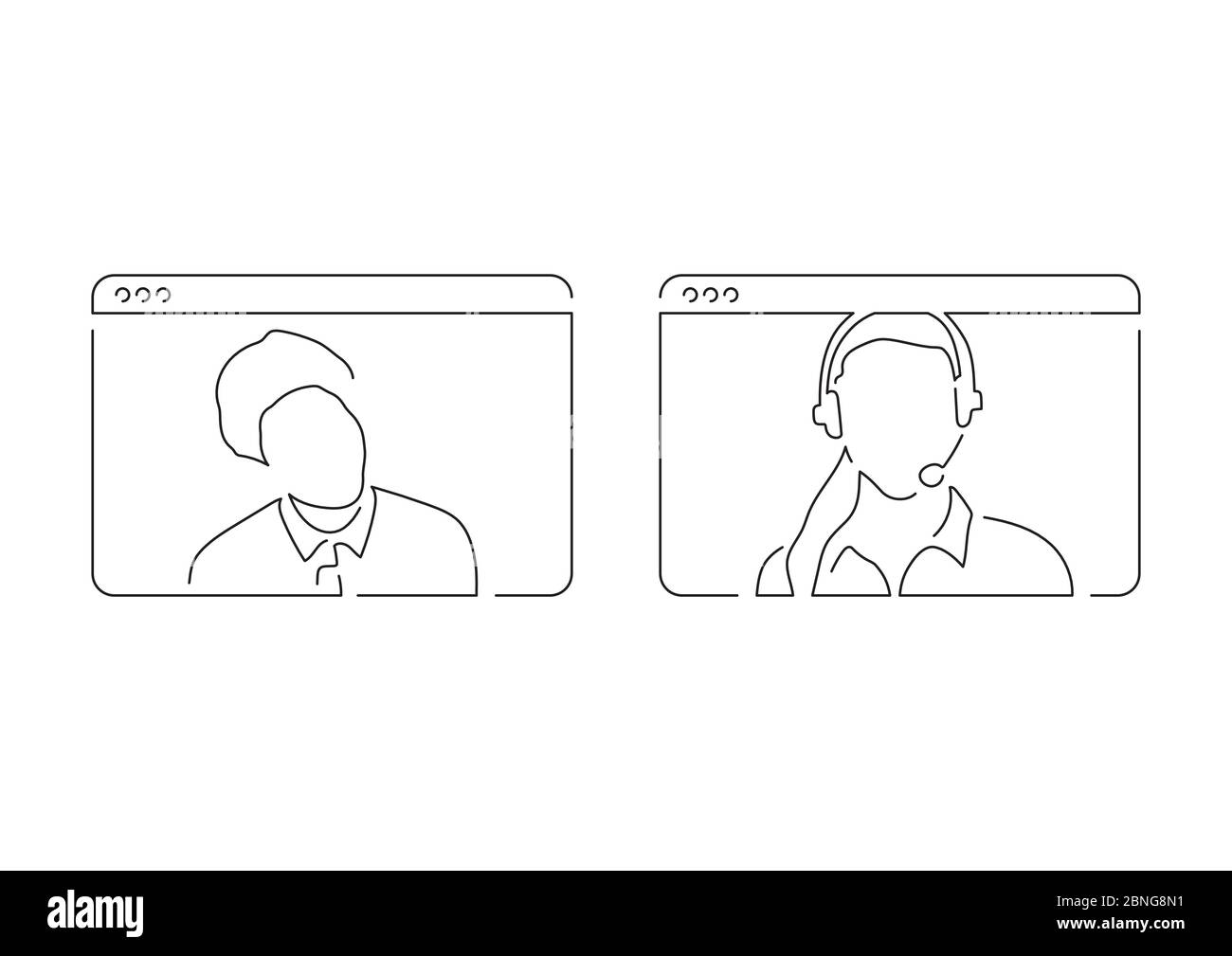 Communication isolated line drawing, vector illustration design Stock ...