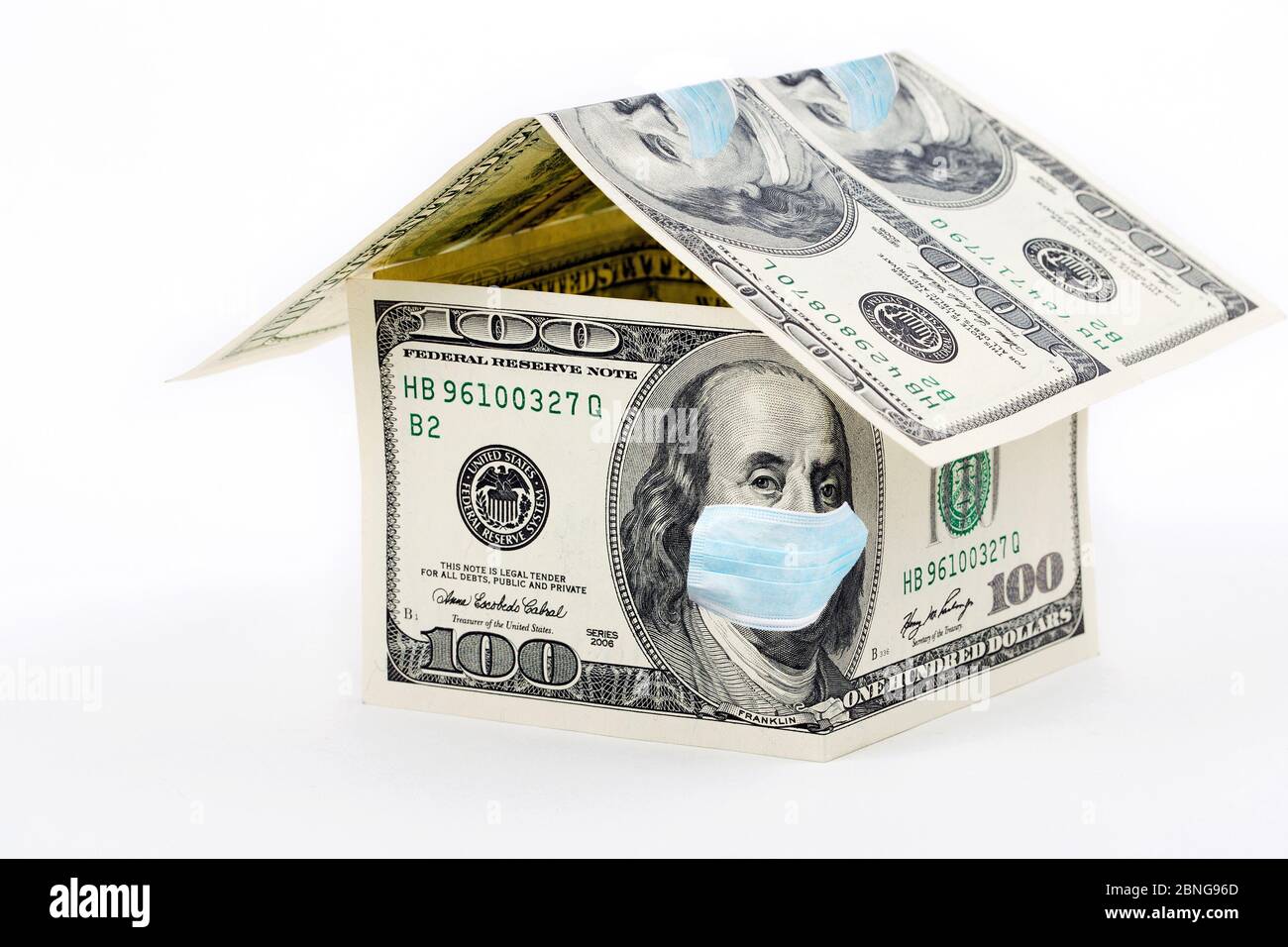 100 dollar bill mask hi-res stock photography and images - Alamy