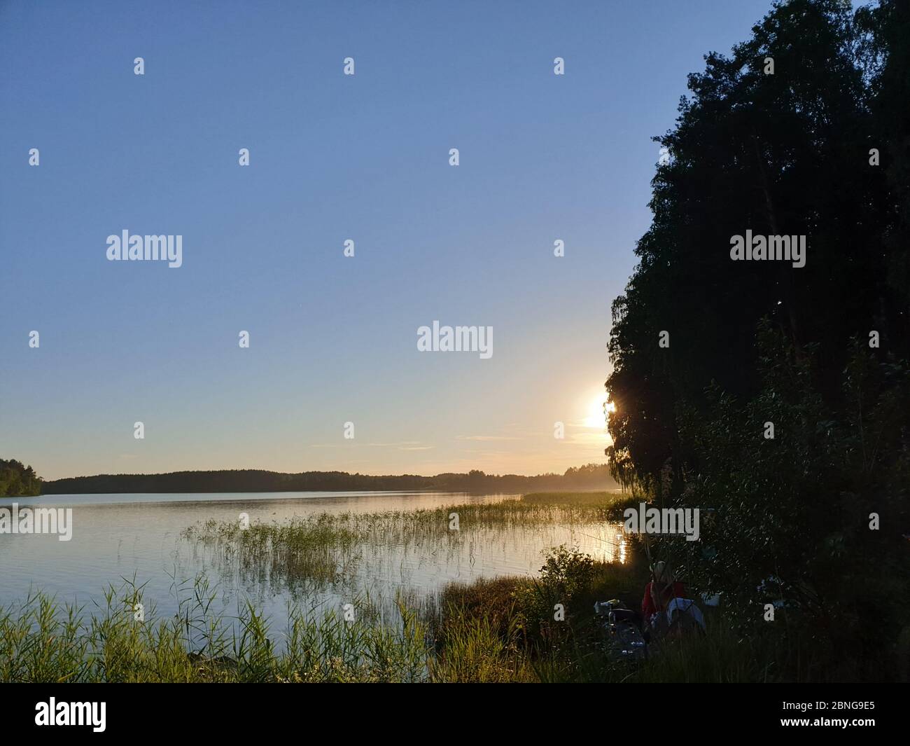 Sunset over lake beautiful view hi-res stock photography and images - Alamy
