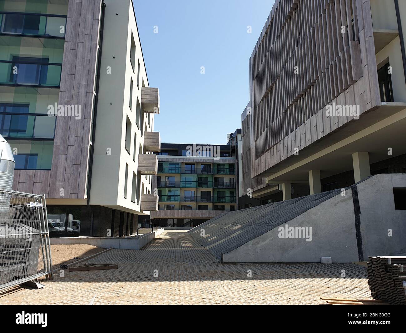 Modern apartment building with private outdoor space Stock Photo - Alamy